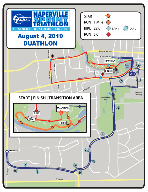 Naperville-Course-Map-Duathlon2019-Rev | Naperville Sprint Triathlon